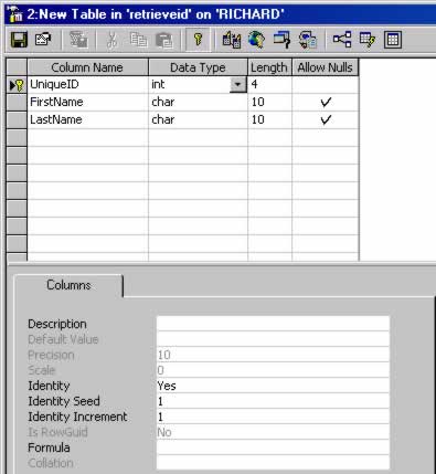 Retrieving Unique ID after Insert with SQL Server 2000 - Articles ...